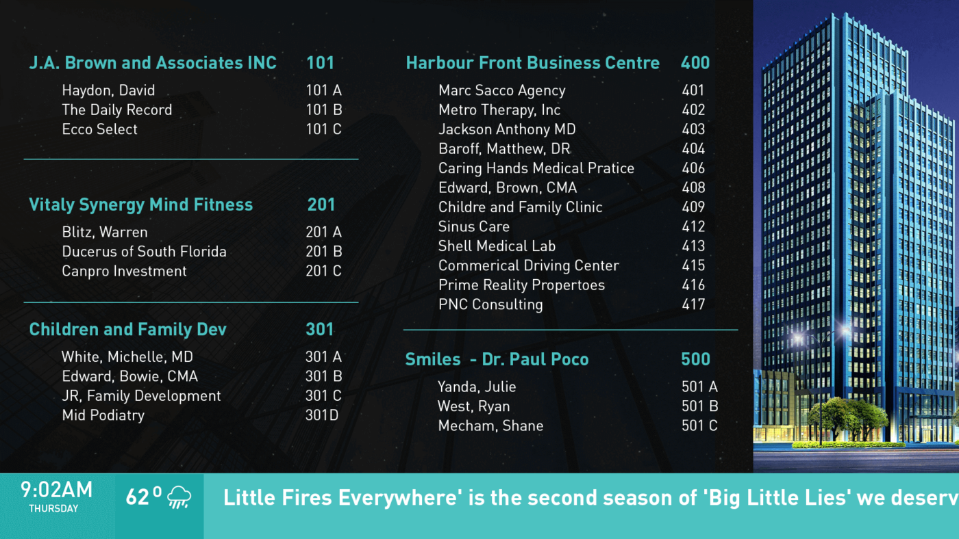 Signage Templates for Digital Directories | REACH Media