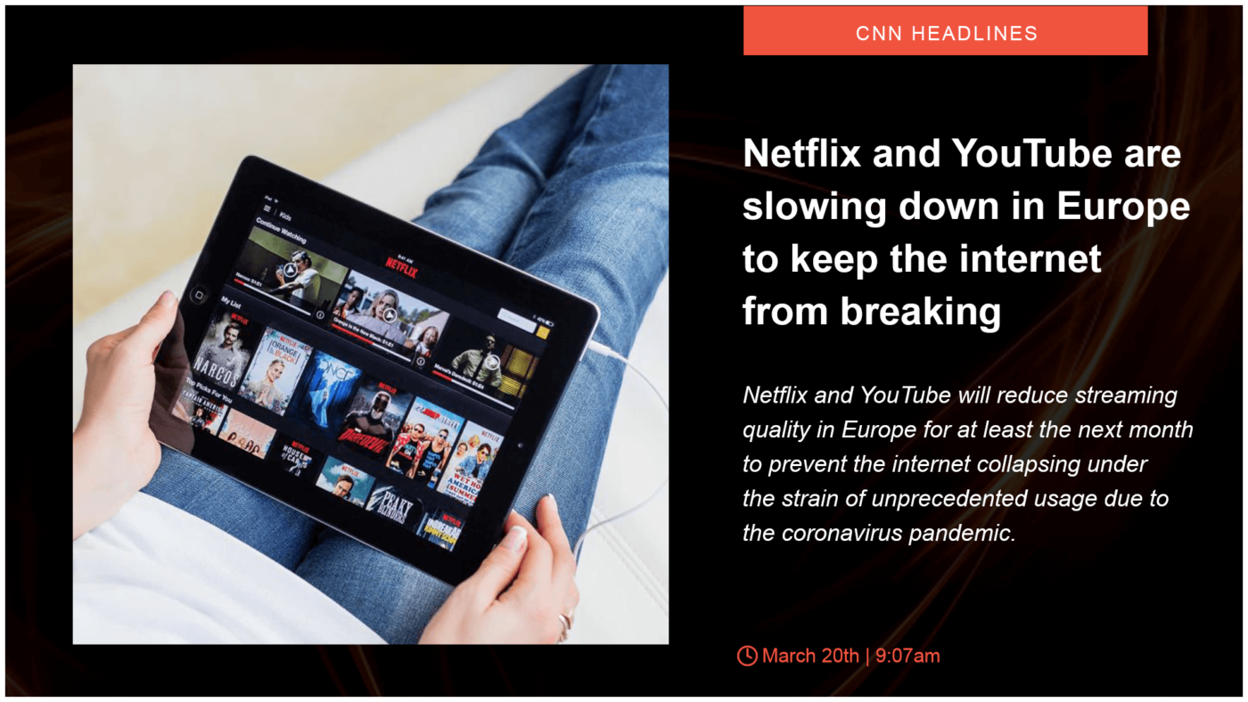 NEWS HEADLINES Digital Signage App - REACH Media Network