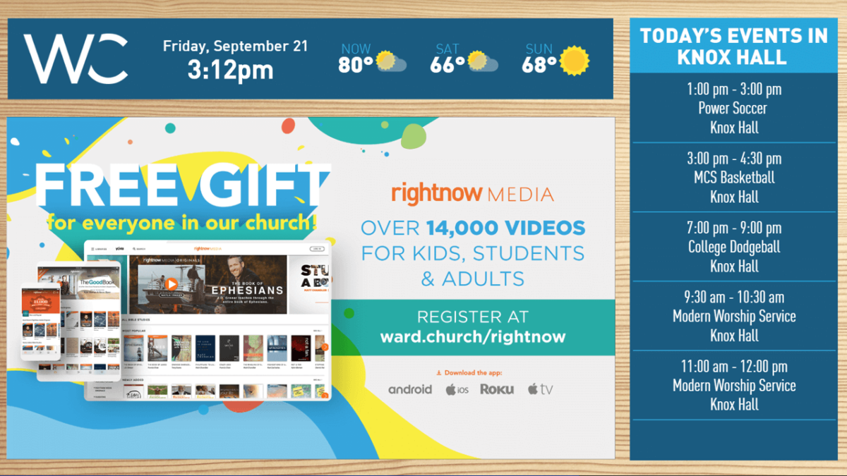 Church Digital Signage Templates - REACH Media Network