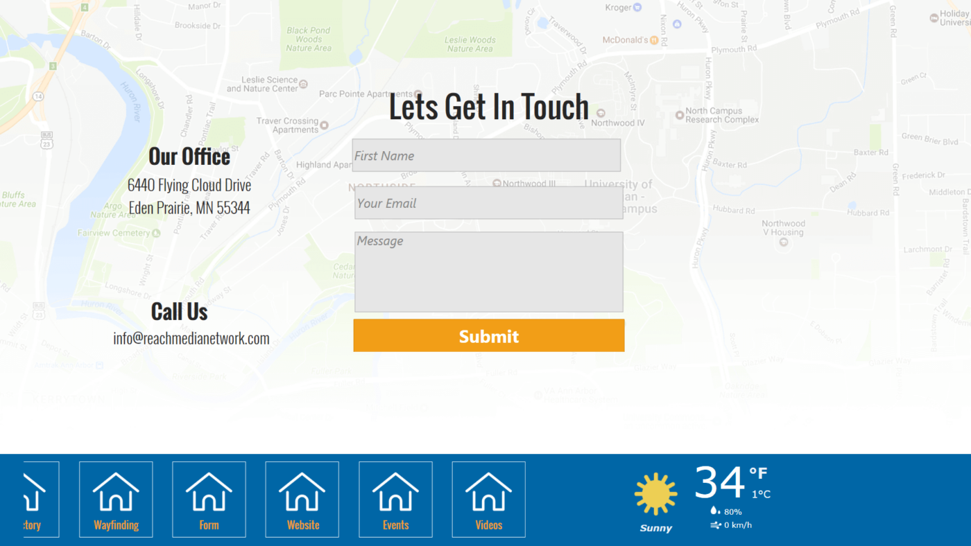 INTERACTIVE TOUCHSCREEN SOFTWARE - REACH Media Network