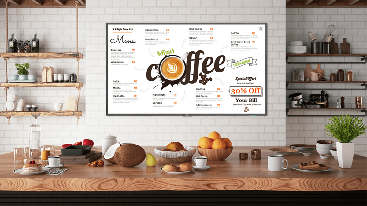REACH Media Network Streamlines Café Menu Boards