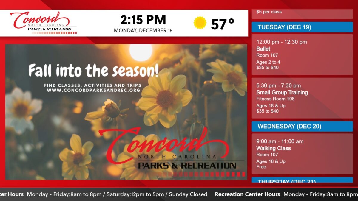 Signage for Parks & Rec Facilities | REACH Media Network