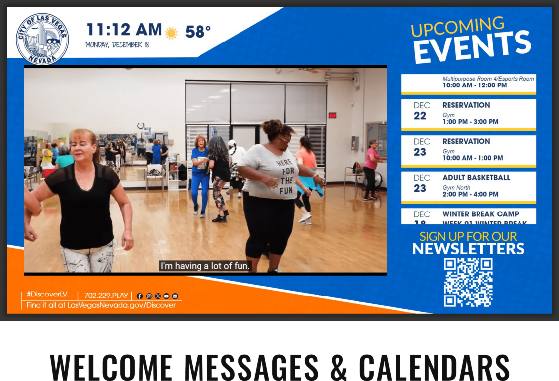 Digital Signage for Parks & Recreation Facilities